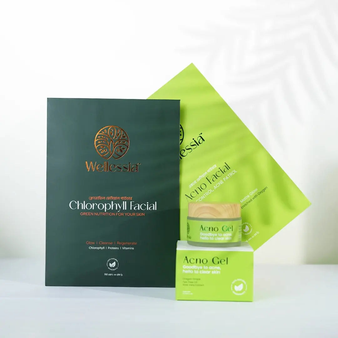Acne Spot Combo (Chlorophyll Facial, Acno Facial & Gel) – Wellessia