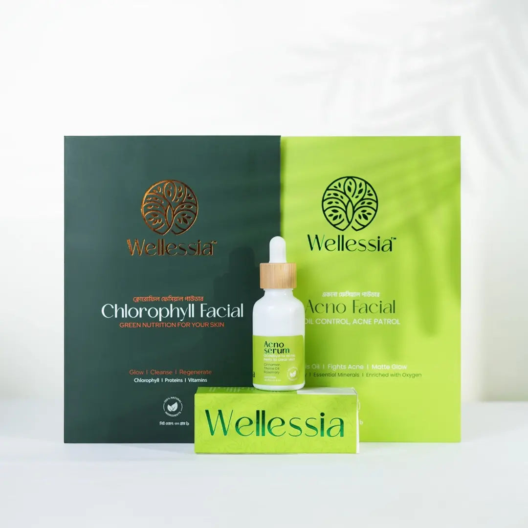 Acne Fight Combo (Chlorophyll Facial, Acno Facial & Serum) – Wellessia