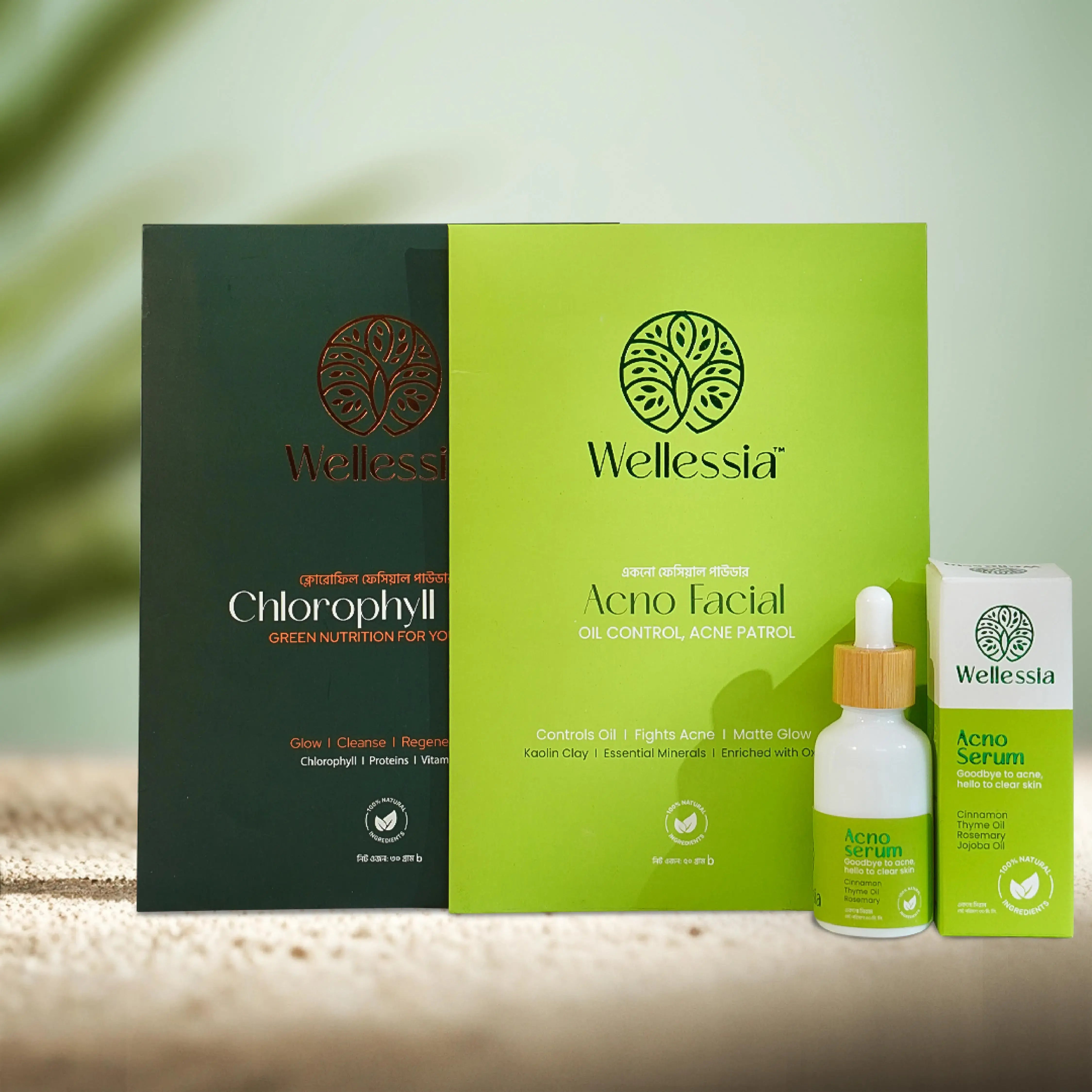 Acno Fight Combo (Chlorophyll Facial, Acno Facial & Serum) – Wellessia